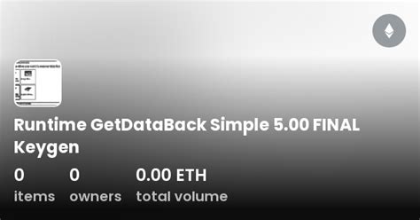 Runtime GetDataBack Simple 5 00 FINAL Keygen Collection OpenSea