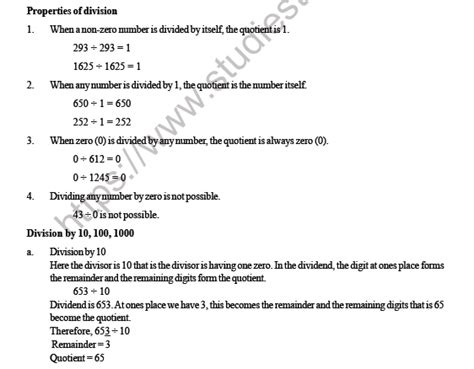 Division Class 4 Mathematics Practice Worksheets Pdf