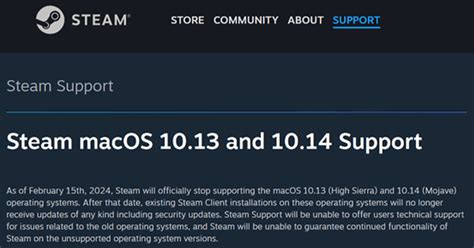 Steam Drops Support For Older Macos Versions Ranging From 1011 To 1014