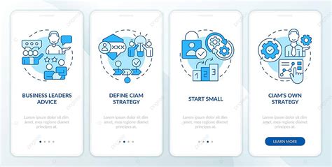 Ciam Blue Mobile App Onboarding Screen Start Your Journey Here Vector