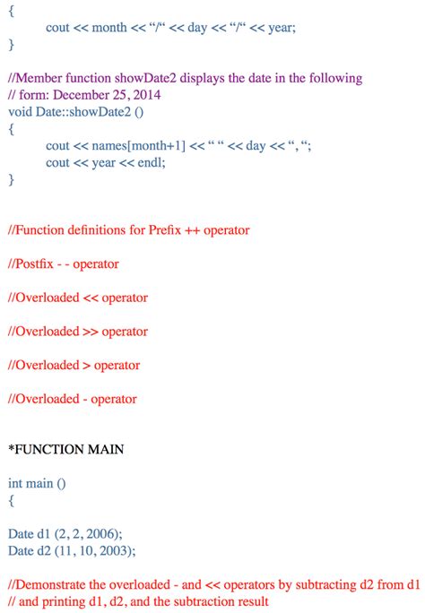 Solved C Operator Overloading And Friend Functions