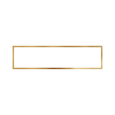 Gold Shiny Rectangle Outline 23250508 Png
