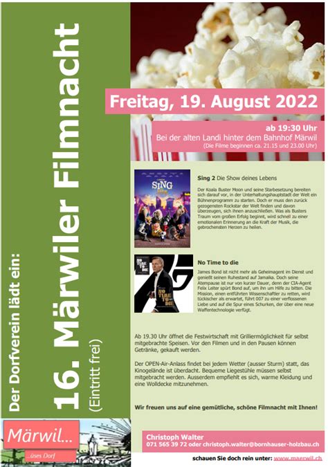 Filmnacht Dorfverein Märwil
