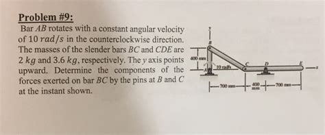 Solved Bar Ab Rotates With A Constant Angular Velocity Of 10