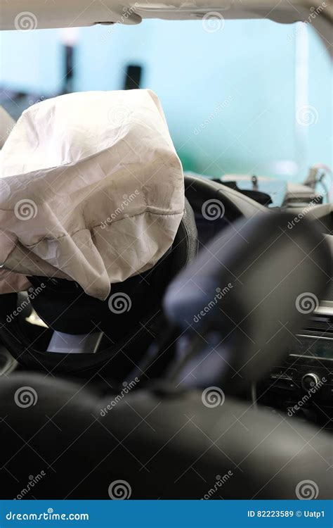 Airbag Exploded Stock Image Image Of Auto Safety Automobile 82223589