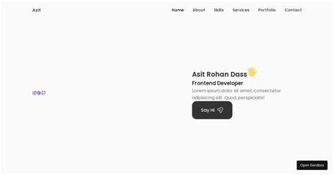 Portfolio Forked Codesandbox
