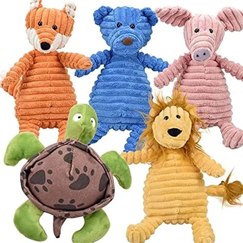 Paquete De 5 Juguetes De Peluche Para Perros Squeaky Cuotas Sin Interés