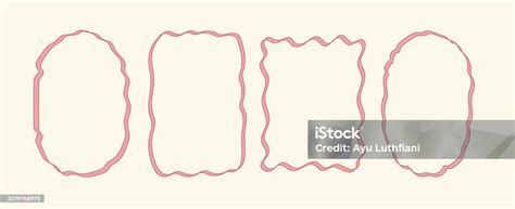 세트 낙서 손으로 그린 핑크 빨간 리본 프레임 컬렉션 벽지 트렌디한 복고풍 빈티지 기발한 요염한 스타일 결혼식 초대장 생일 카드 인쇄물 미니멀리스트 심플하고 귀여운 디자인