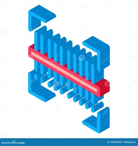 Webshop Scanning Barcode Isometric Icon Vector Illustration Stock Vector Illustration Of