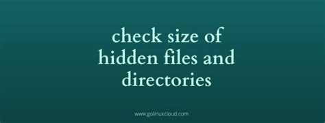 linux show hidden files and folders with simple commands golinuxcloud