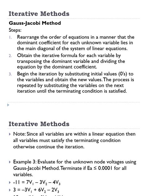 Iterative Solutions To Linear Equations Pdf