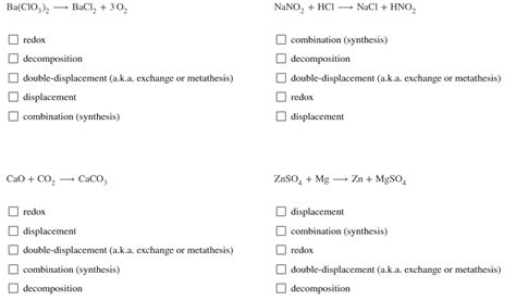 [solved] Classify Each Of These Reactions A Single Reaction May Fit More Course Hero