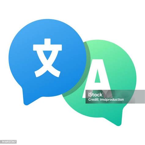 언어 번역 플랫 아이콘입니다 채팅 거품 서비스 벡터 일러스트 레이 션 번역 관광객에 대한 스톡 벡터 아트 및 기타 이미지
