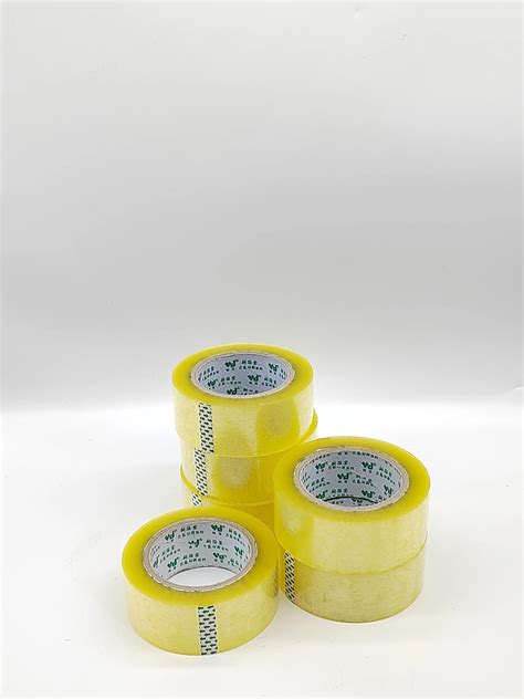 대량 넓은 접착 테이프 테이프 큰 롤 전체 케이스 씰링 테이프 투명 노란색 포장 아크릴 Bopp Ws Buy 패킹 테이프 카톤 밀봉 테이프 노란색 마무리 Bopp 포장