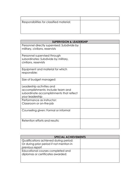 Navy Eval Brag Sheet Template Dev Onallcylinders