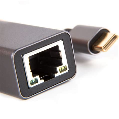 Кабель переходник Vcom Usb 3 1 Type C Rj 45 1000mbps Ethernet Aluminum Shell 0 15м — купить