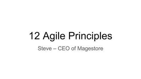 12 Agile Principles Ppt