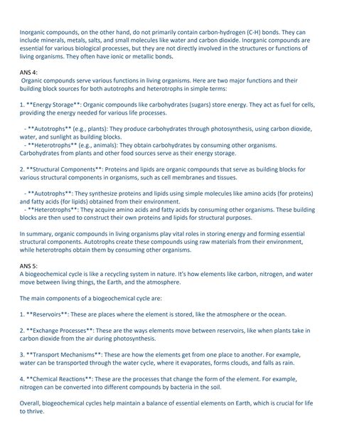 Solution Biomes And Nutrient Cycles Summary Explained Studypool