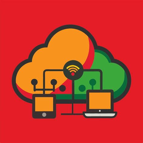 Premium Vector Technology Concept Vector Illustration Featuring Cloud Computing Design Flat