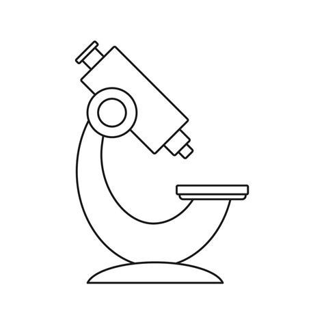 Black And White Microscope 01 12485232 Vector Art At Vecteezy