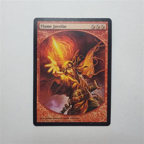 Mtg Magic Flame Javelin Textless Player Reward Full Art Promo 2010 Lp Mtg Magic Flame Javelin Textless Player Reward Full Art Promo 2010 Lp