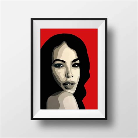Aaliyah Poster Aaliyah Print Stencil Art Music Poster Etsy