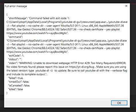 Unhandled Error Execa · Issue 170 · Jely2002youtube Dl Gui · Github