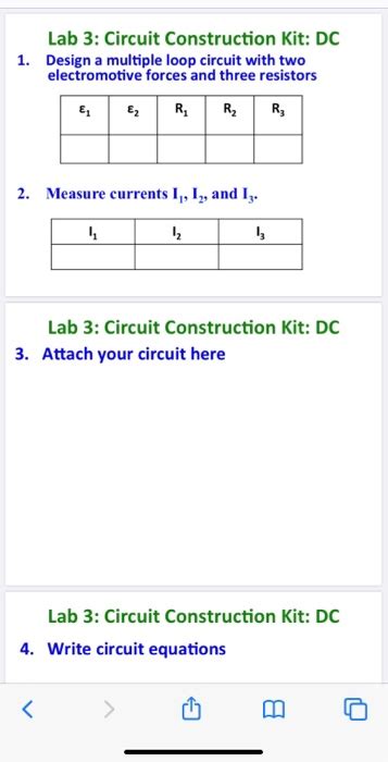solved lab 3 circuit construction kit dc 1 design a
