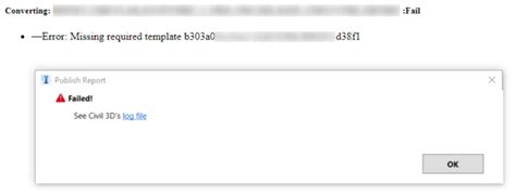 Missing Required Template Log When Publishing Custom Assembly To Civil 3d In Infrastructure