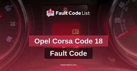 Opel Fault Code