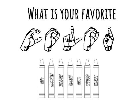 Sign Language Coloring Pages