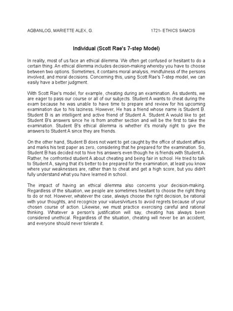 Individual Scott Raes 7 Step Model Agbanlog Mariette Alex G