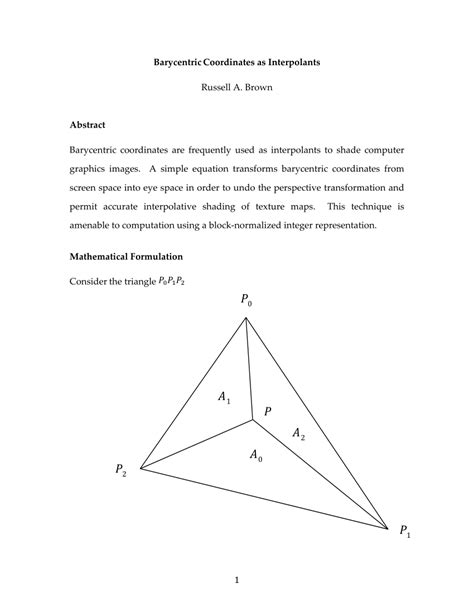 pdf barycentric coordinates as interpolants