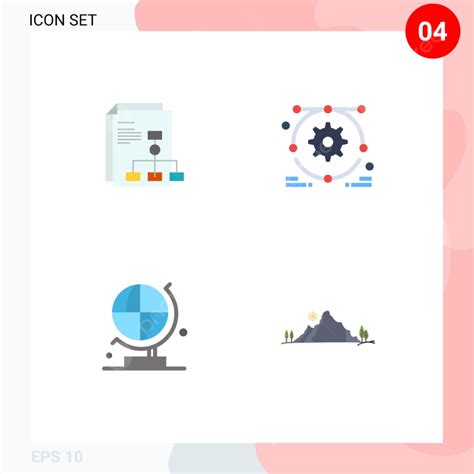 Ui Presentation Vector Hd Images Set Of 4 Modern Ui Icons Symbols Signs For Presentation Set