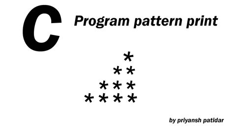 C Pattern Program Print Youtube
