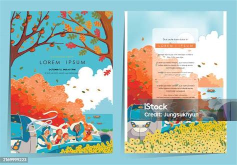 해피 추석의 벡터 일러스트 레이 션 템플릿 세트 기차로 고향으로 여행하는 사람들 Talchum Dance와 Samulnori와