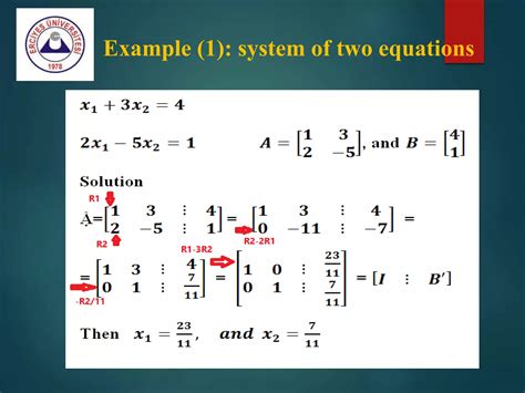 Solving Linear Equation Systems Using Direct Methods Gauss Jordan And Aitken Methods Pptx