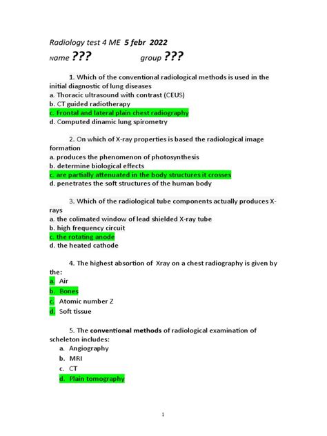 Radiology Test By Pdf Radiology Bone