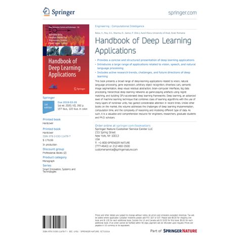 Pdf Handbook Of Deep Learning Applications