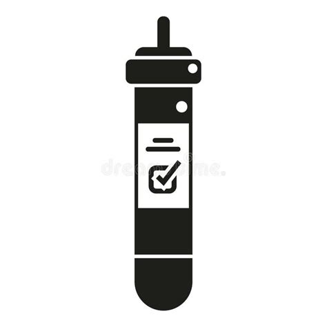 Lab Test Tube Icon Simple Vector Sample Result Stock Illustration