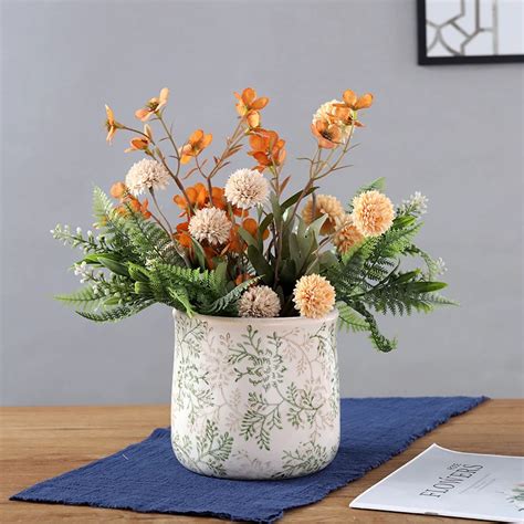 북유럽 미니멀리스트 녹색 세라믹 꽃병 화분 흰색 테라리움 장식 액세서리 Aliexpress