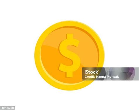 골드 동전 플랫 아이콘 달러 동전 달러 기호와 동전 돈 기호 미국 통화 벡터 그림입니다 1 센트에 대한 스톡 벡터 아트 및 기타 이미지 Istock