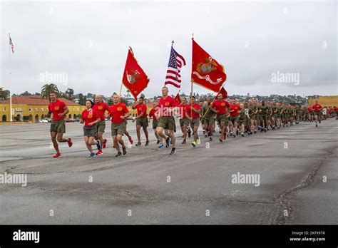 Us Marines With Marine Corps Recruit Depot Mcrd San Diego Lead The New Marines Of Bravo