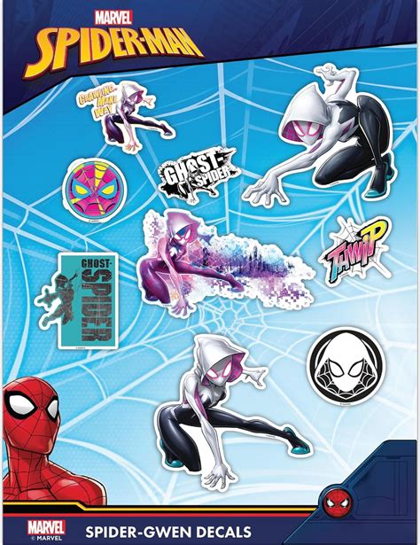 Marvel Spider Gwen Decals Set Of 9 Vinyl Stickers For Car Water