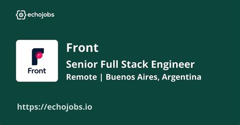 Front Is Hiring Senior Full Stack Engineer Contract Remote React Aws Javascript Python