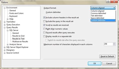 obtaining pipe delimited results from sql server using ssms mssqltrek