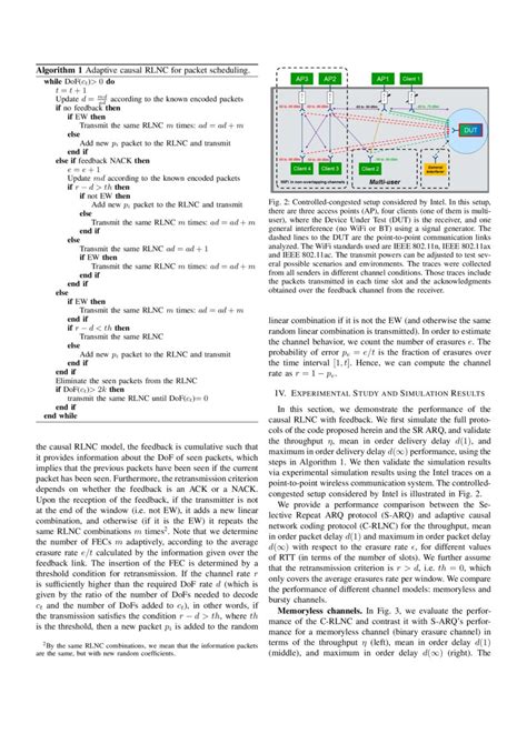 Adaptive Causal Network Coding With Feedback For Delay And Throughput