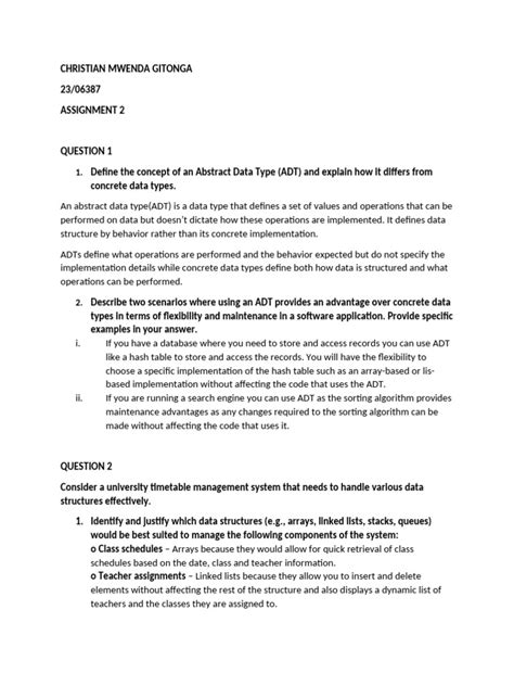 Assignment 2 Data Structures Pdf Data Management Applied Mathematics
