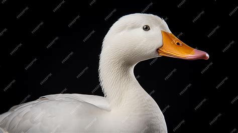 Premium Photo Aflac Duck Profile Isolated On Black Background