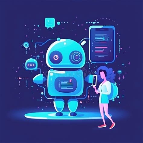 Advanced Digital Chatbot The Future Of Conversational Assistance Generative Ai Stock